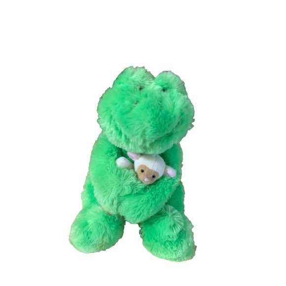 Gund | Toys | Gund Heads And Tales Plush Frog Holding Baby Lamb Sheep 9 ...
